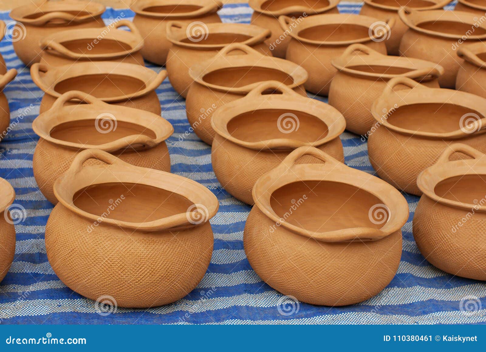 Red Clay Pottery Ceramic Vases on Ground Stock Image - Image of culture ...