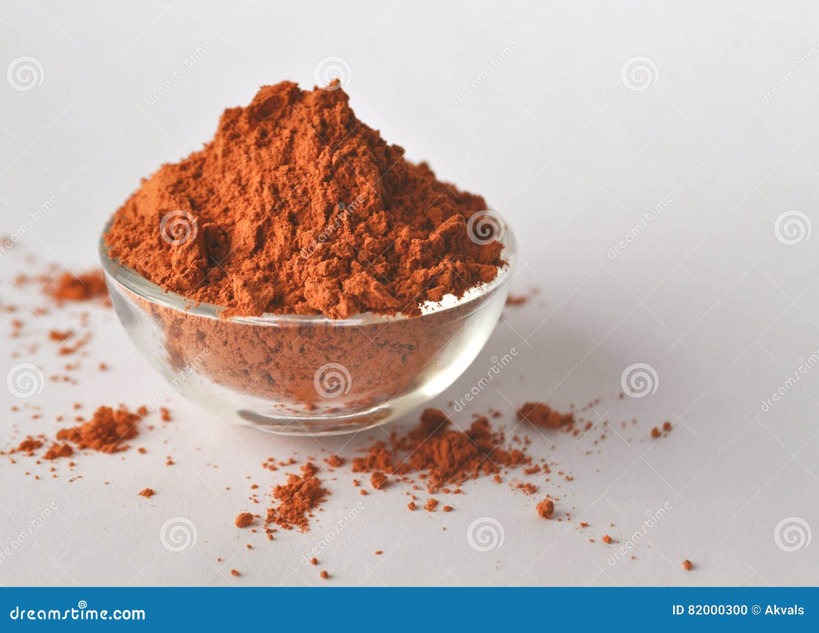Red Clay Powder Montmorillonite in Bowl Isolated Stock Photo - Image of ...
