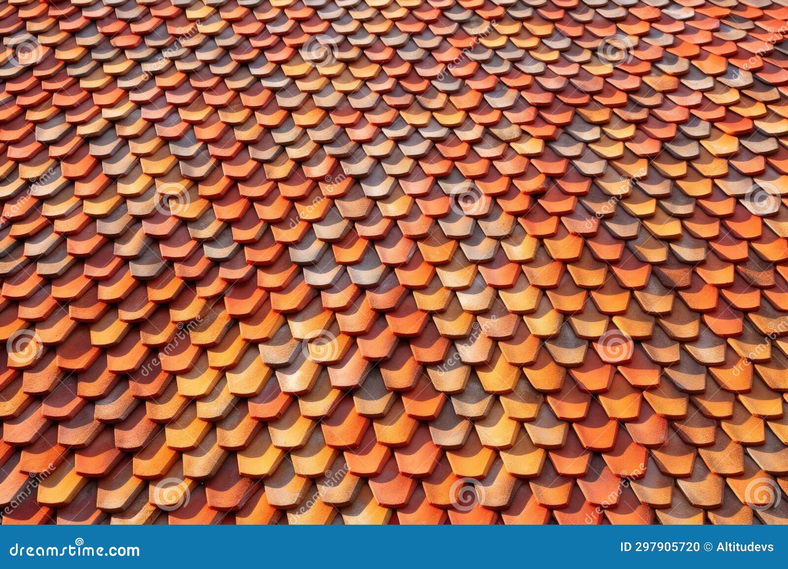 Red Clay Roof Tiles in Sunlight Stock Photo - Image of ceramic ...