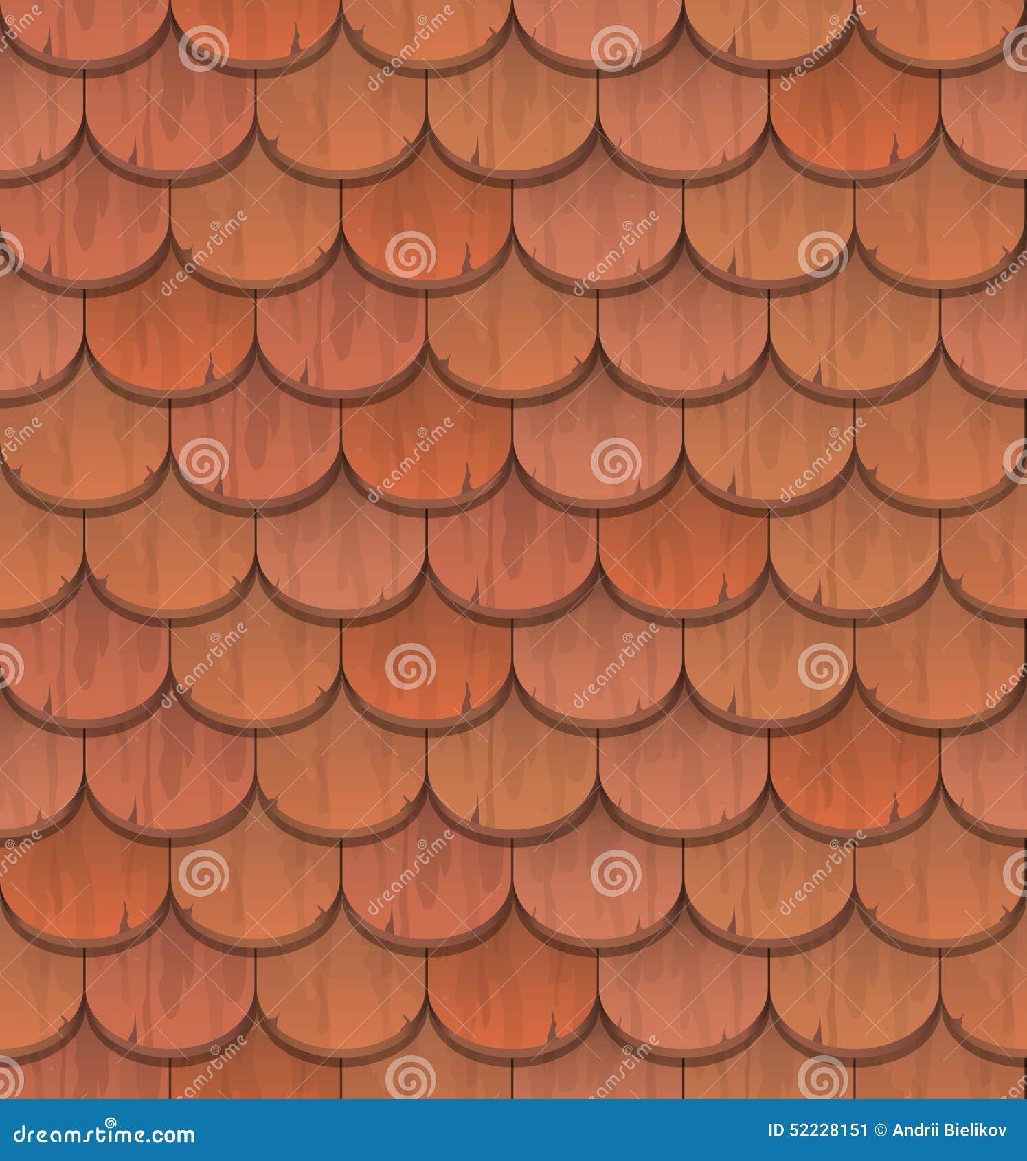 Red clay roof tiles stock vector. Illustration of clay - 52228151