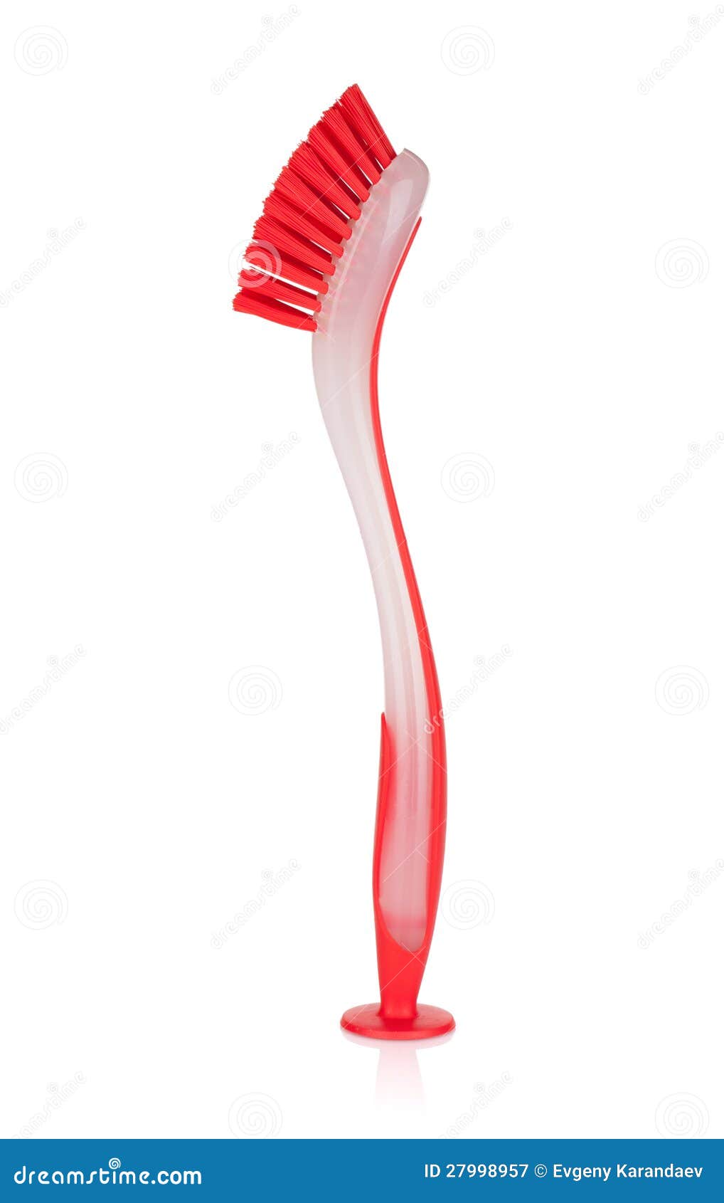 Red cleaning brush stock image. Image of color, single - 27998957