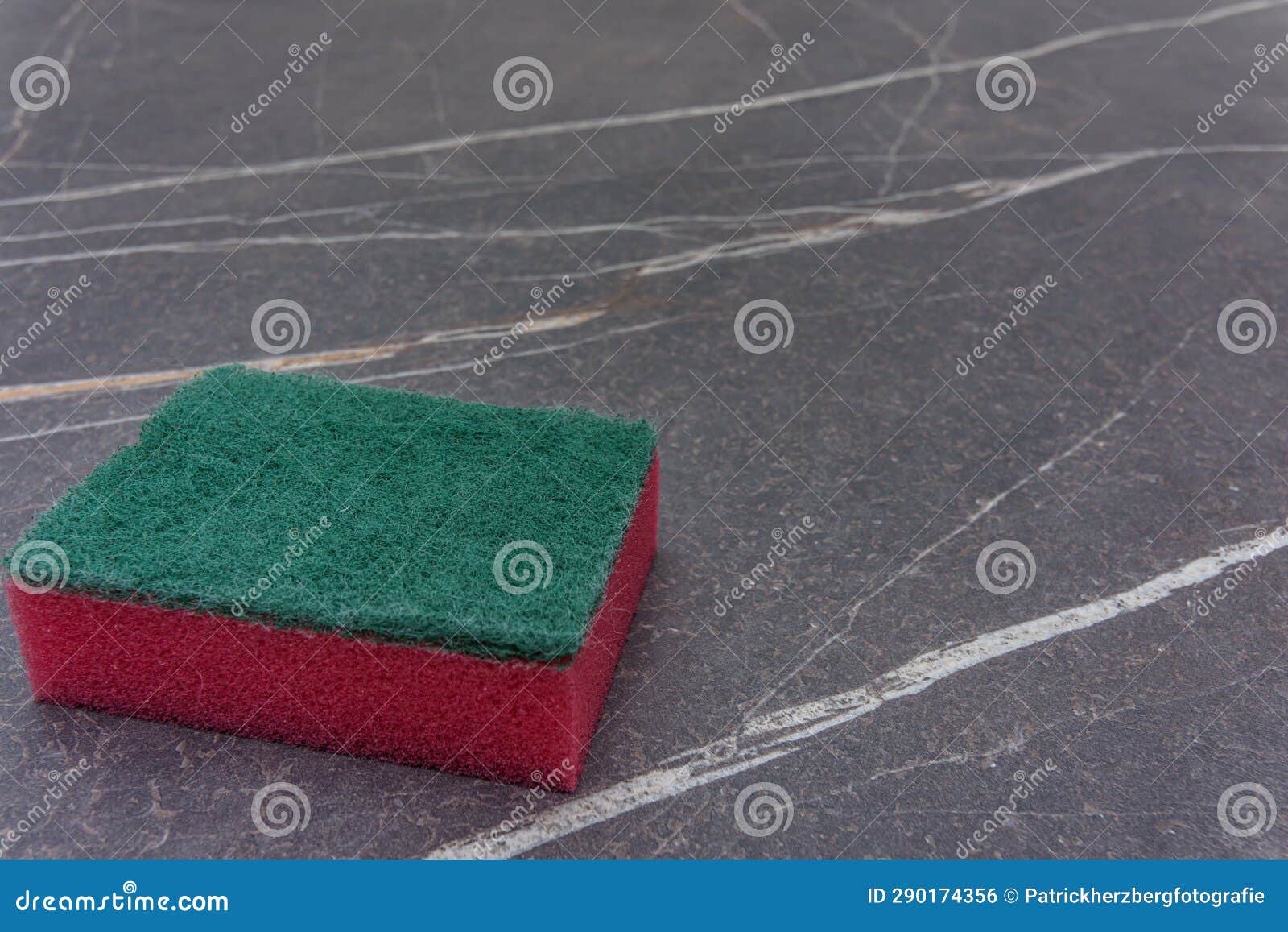Red cleaning sponge stock photo. Image of blue, clean - 290174356