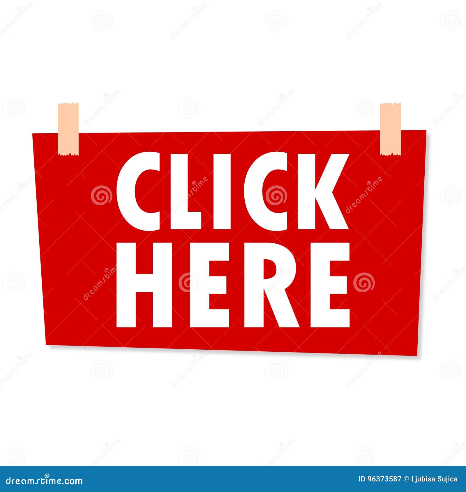 Red Click Here Sign - Illustration Stock Vector - Illustration of ...