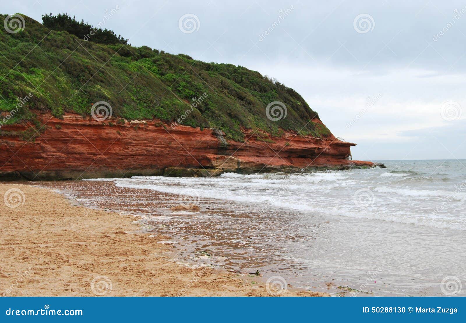 Red cliff. stock photo. Image of sand, summer, beach - 50288130