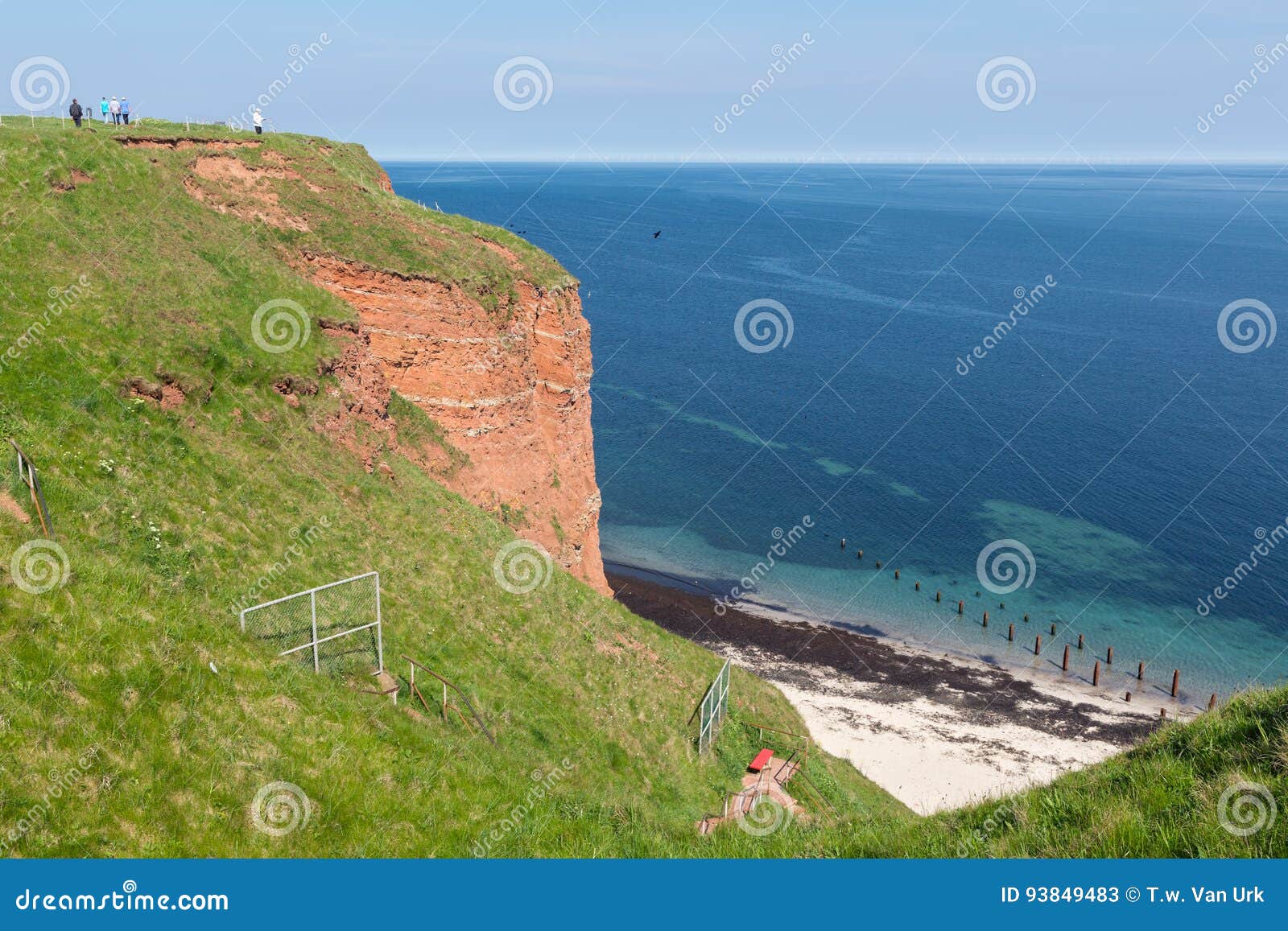 Red Cliffs and Beach at German Island Helgoland Stock Image - Image of ...