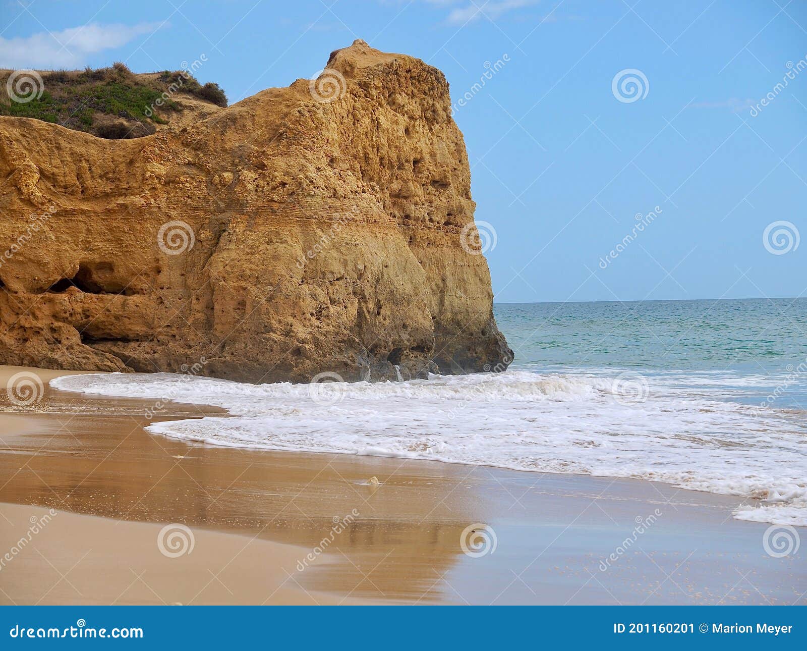 Red Cliffs at a Beautiful Algarve Beach in Portugal Stock Image - Image ...