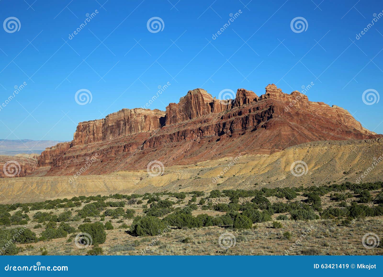 Red Cliffs of Black Dragon Canyon Stock Image - Image of utah, black ...