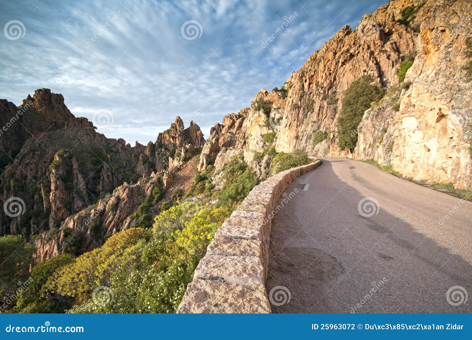 Red cliffs in Corsica stock photo. Image of danger, mountain - 25963072