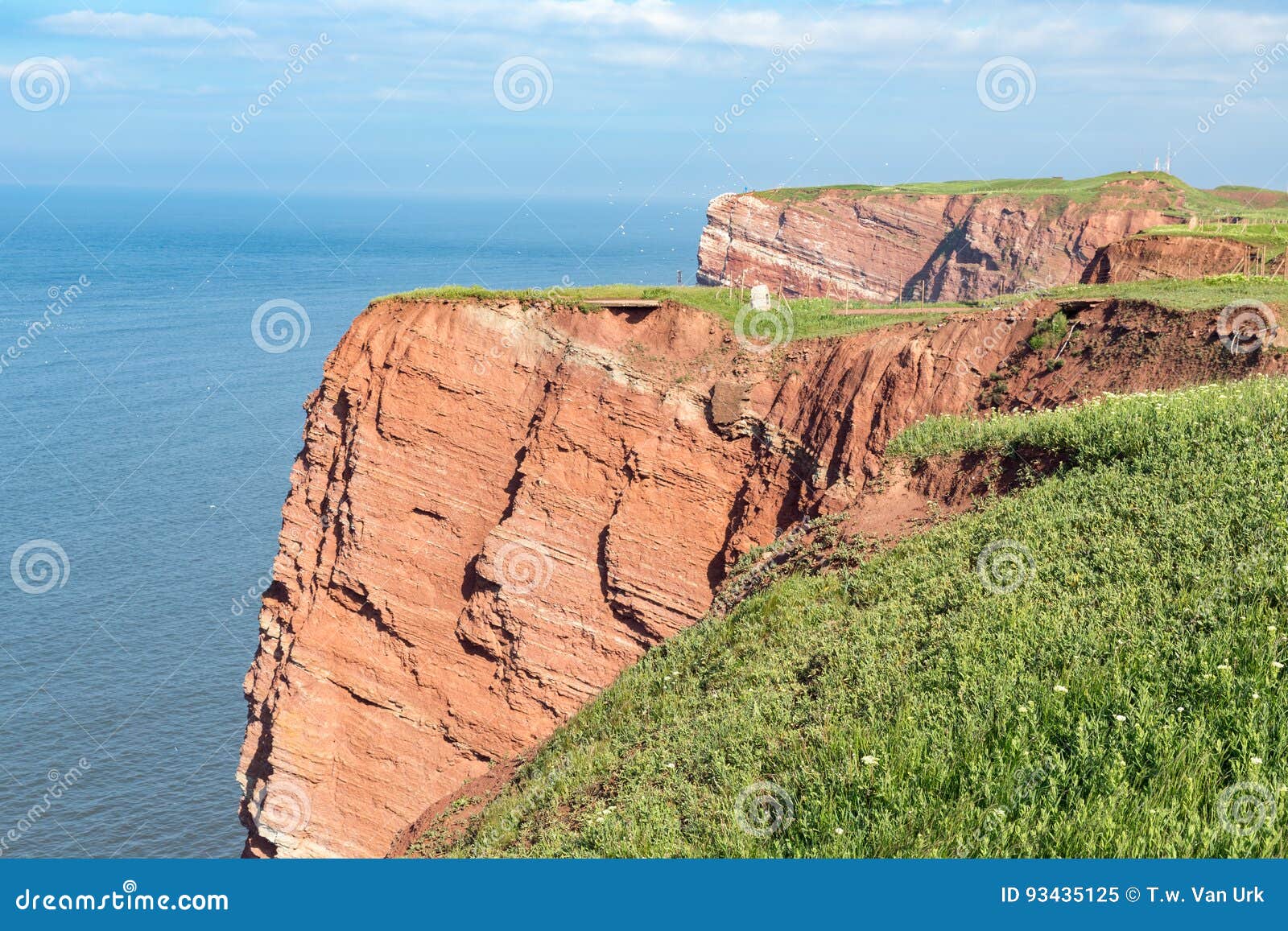 Red Cliffs at German Island Helgoland Stock Image - Image of bassanus ...