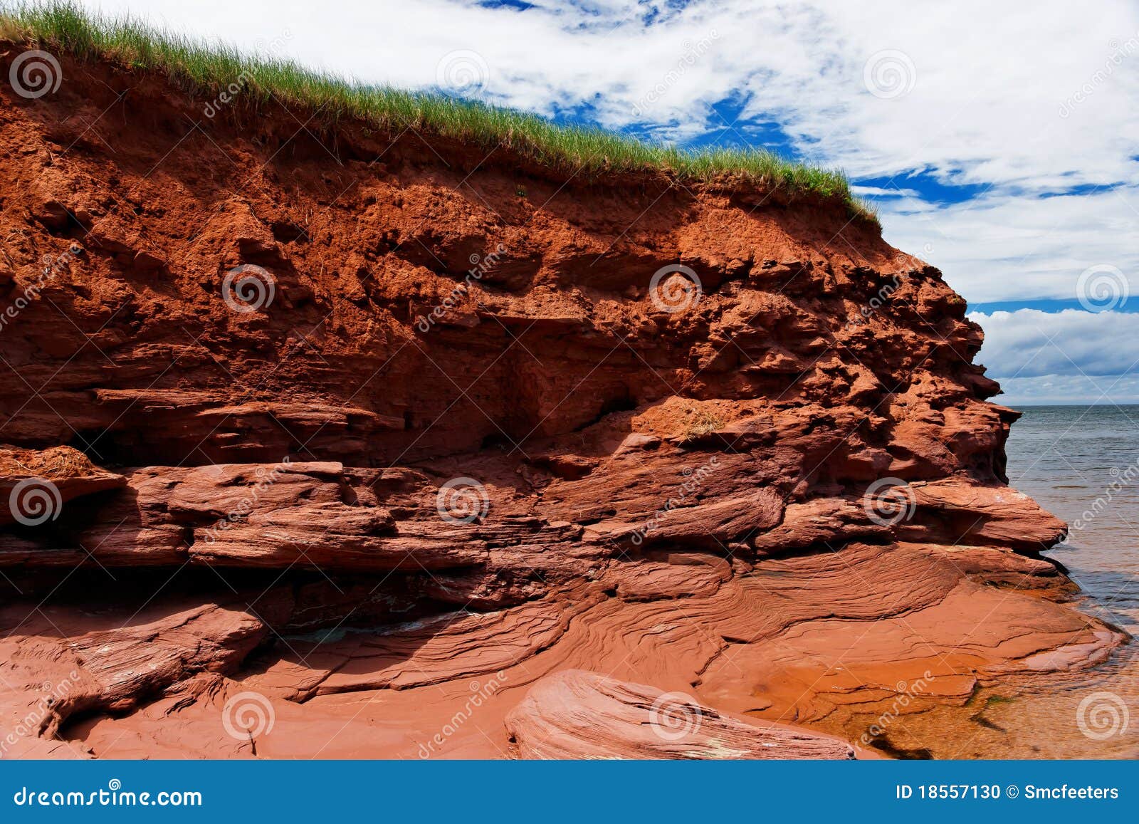 Red Cliffs of Prince Edward Island Stock Photo - Image of opening ...