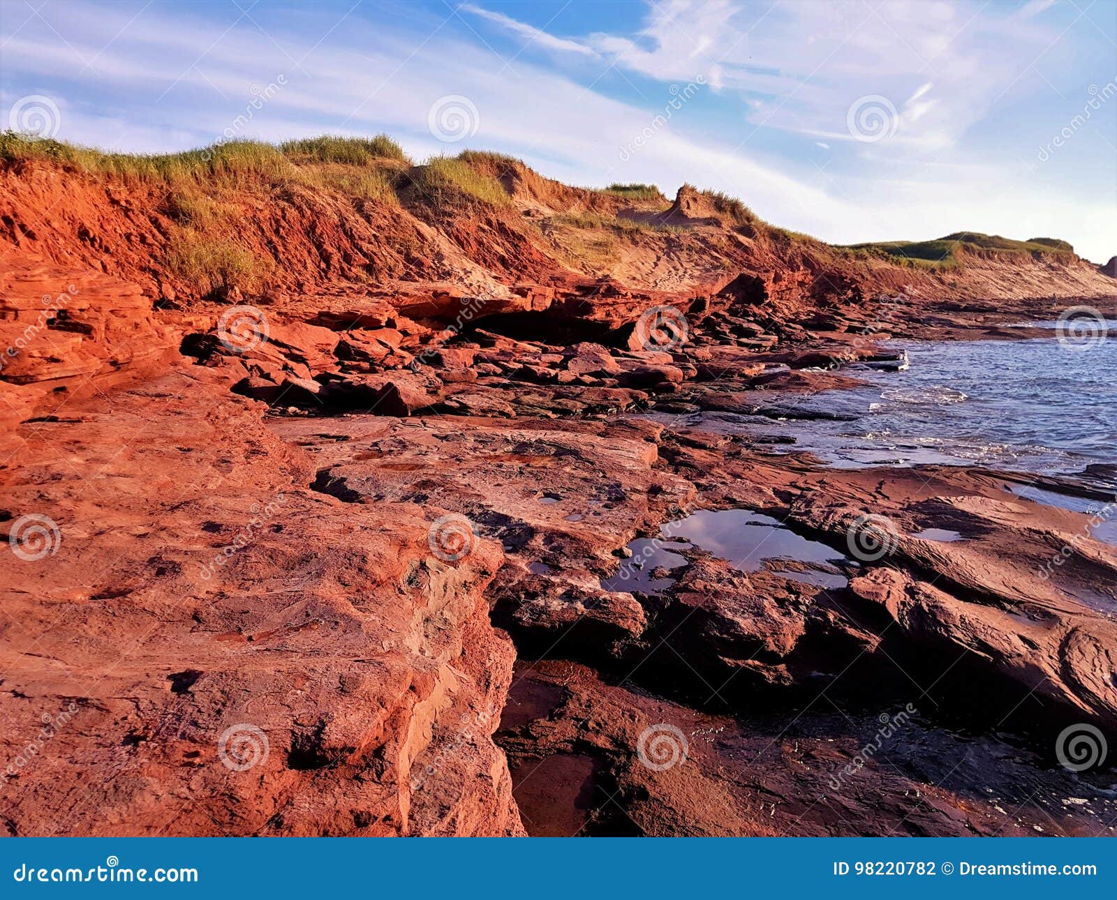 Red Cliffs - Prince Edward Island - Canada Stock Photo - Image of ...