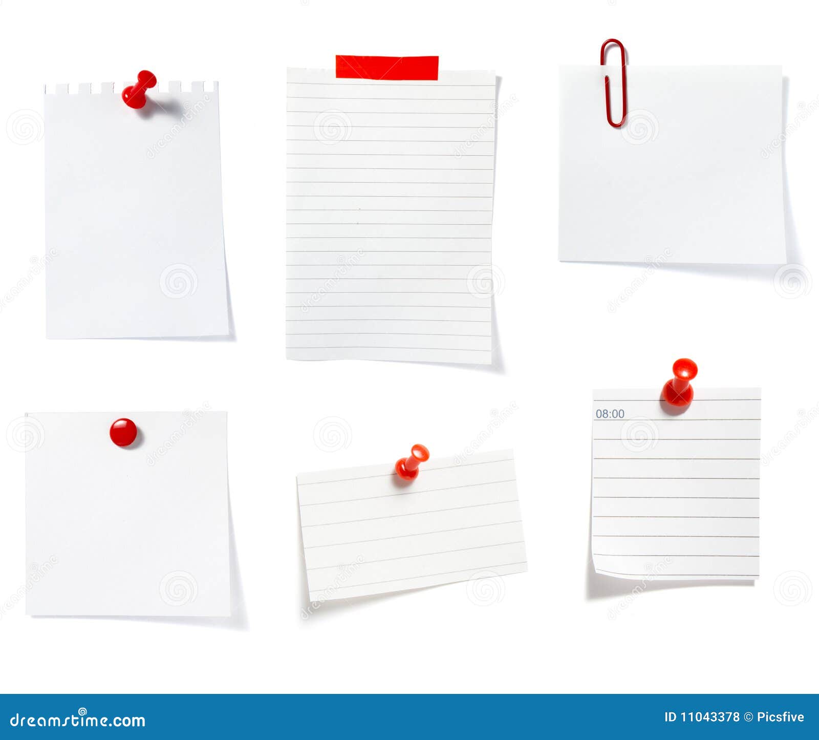 Red Clip Notes Business Office Group Stock Photo - Image of business ...