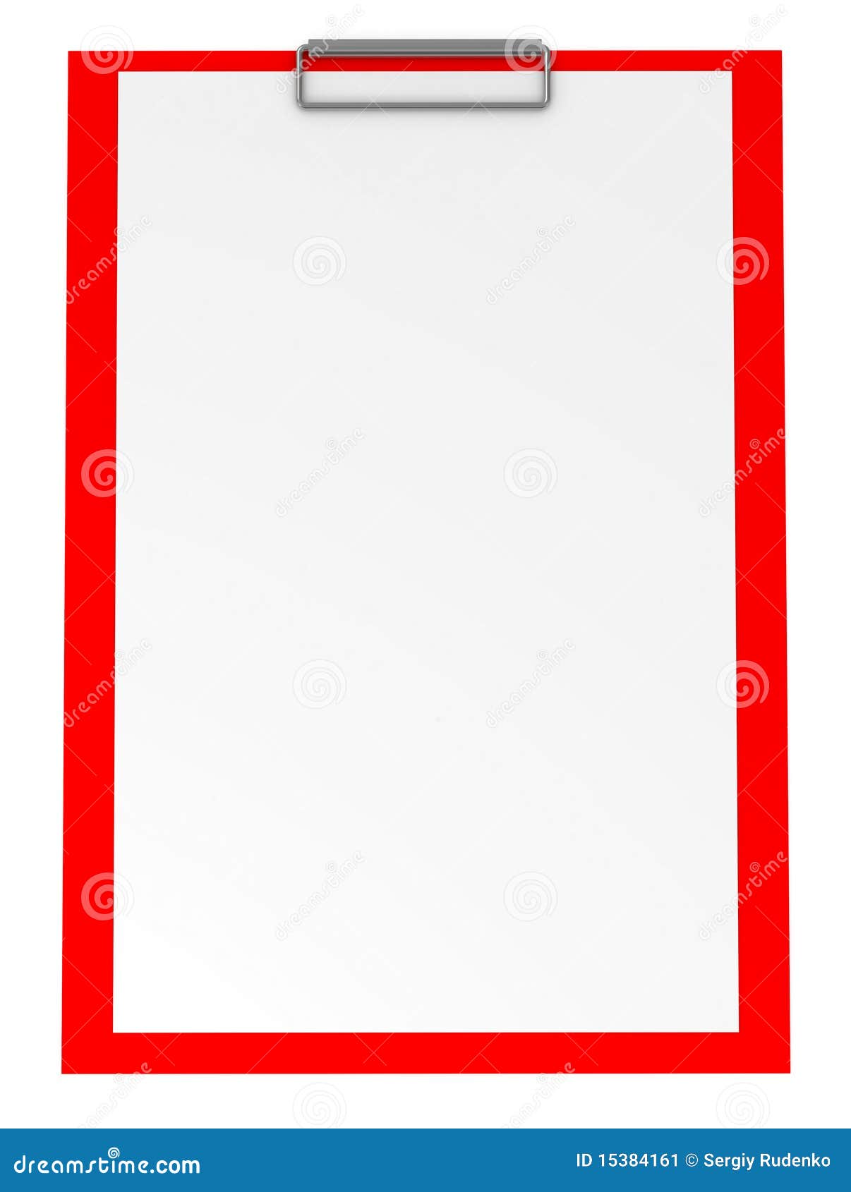 Red Clipboard Isolated on White Stock Illustration - Illustration of ...