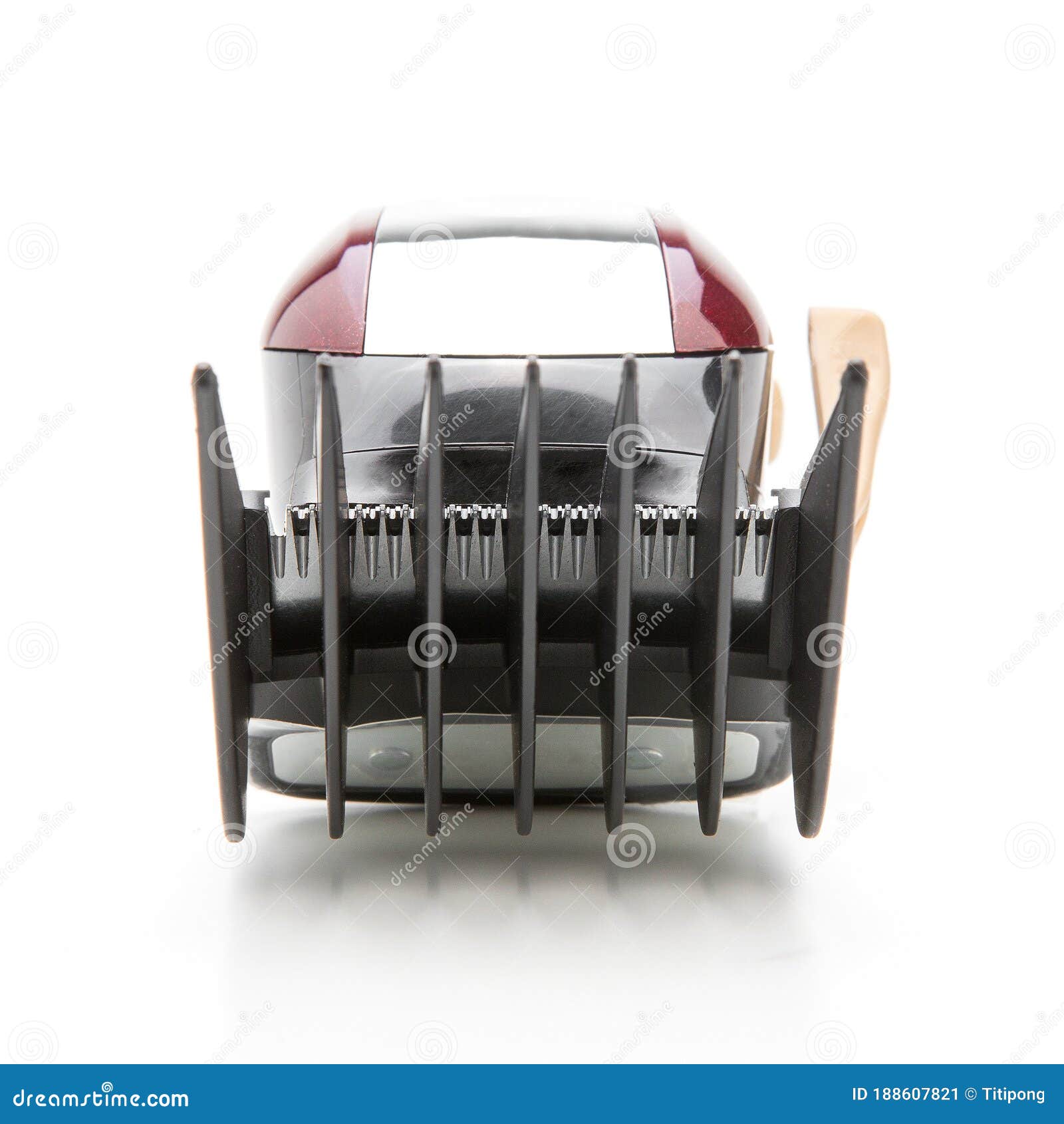 Red Clippers for Cutting Hair on a White Background Stock Image - Image ...