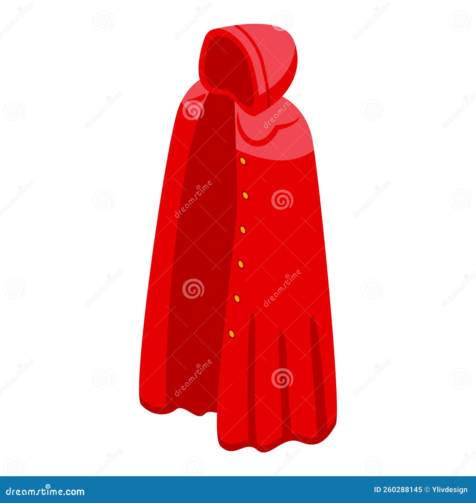 Red Cloak Icon Isometric Vector. Cape Hero Stock Vector - Illustration ...