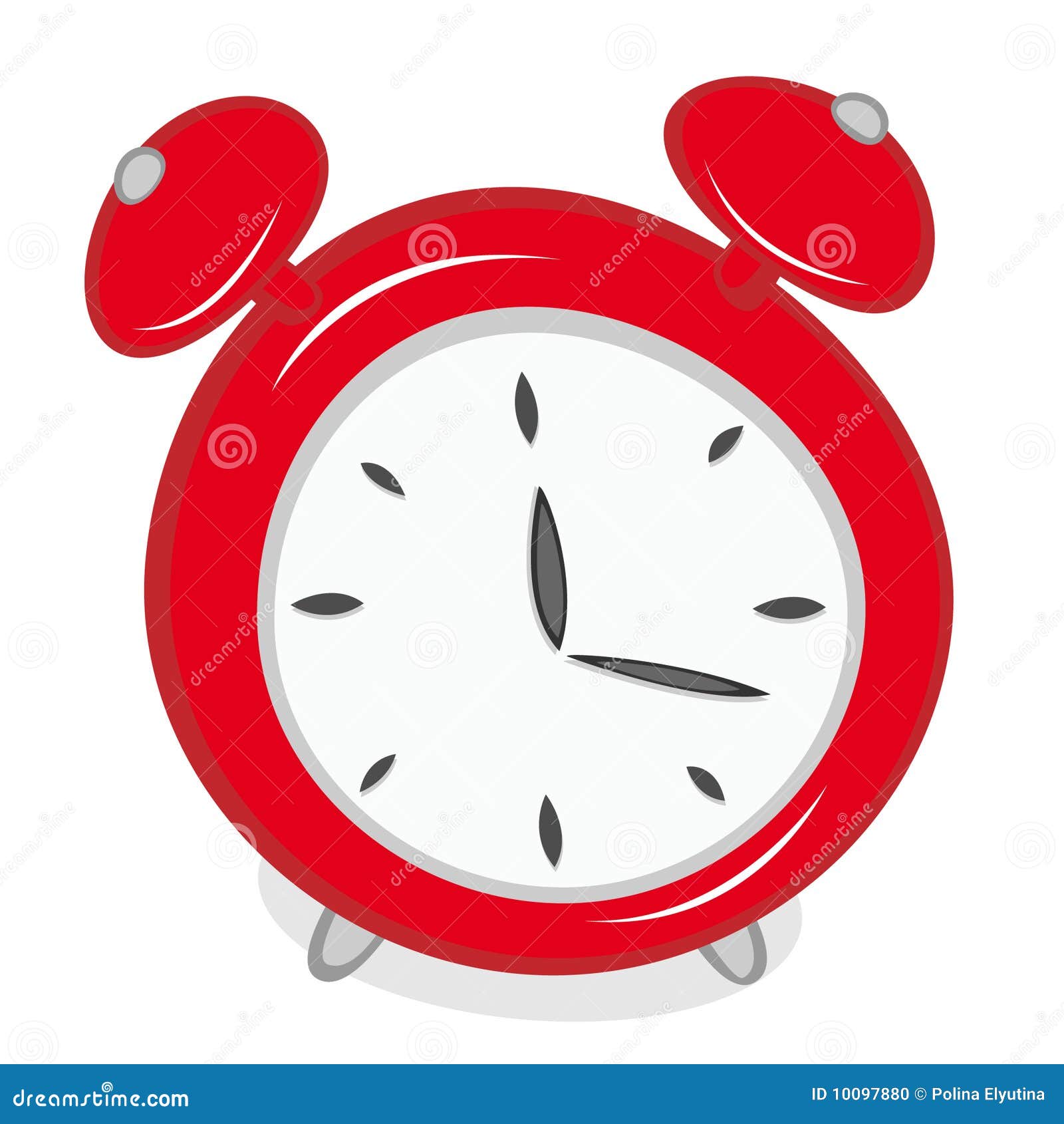 Red clock stock vector. Illustration of retro, alarm - 10097880