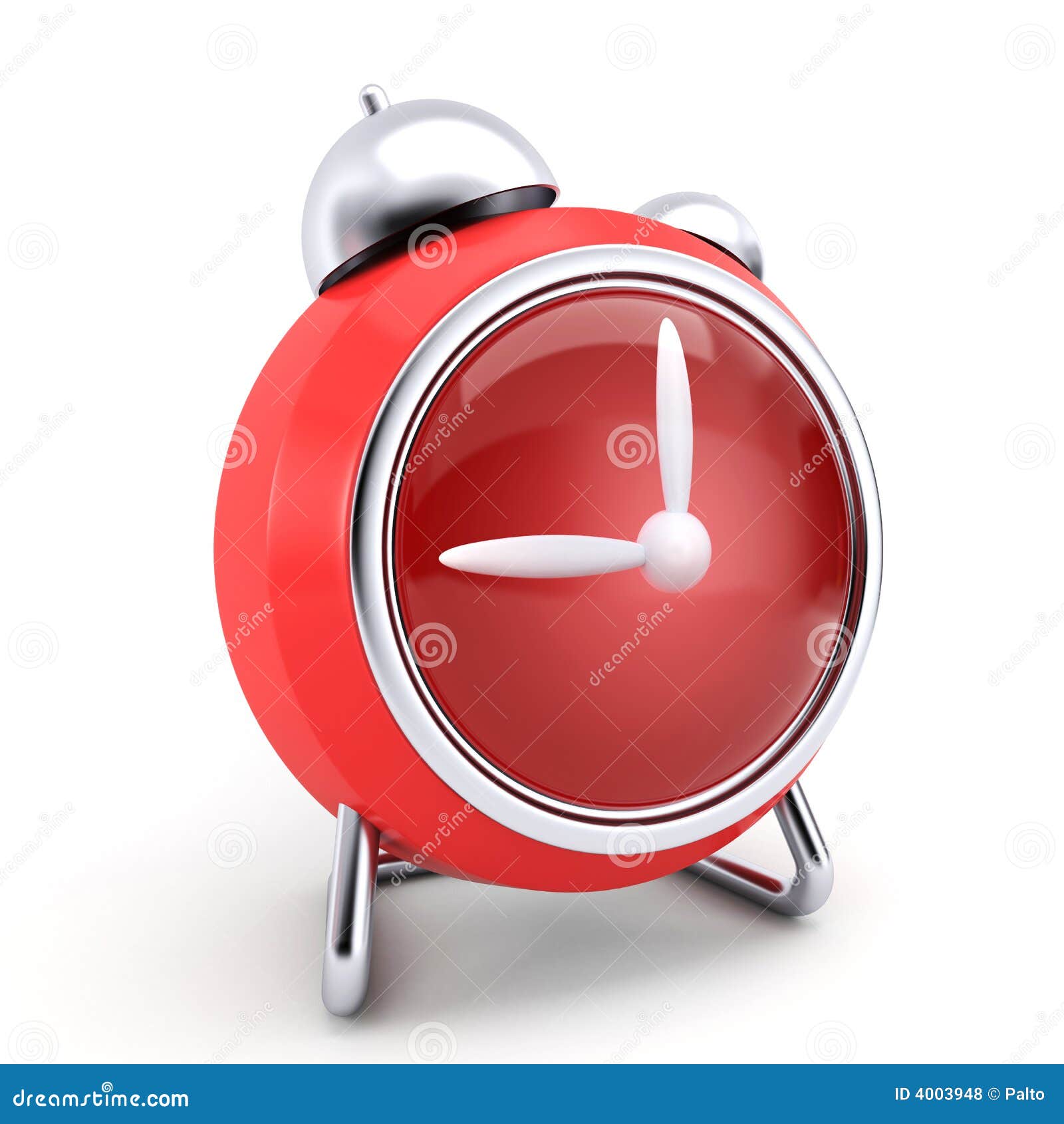 Red clock stock illustration. Illustration of beauty, metal - 4003948