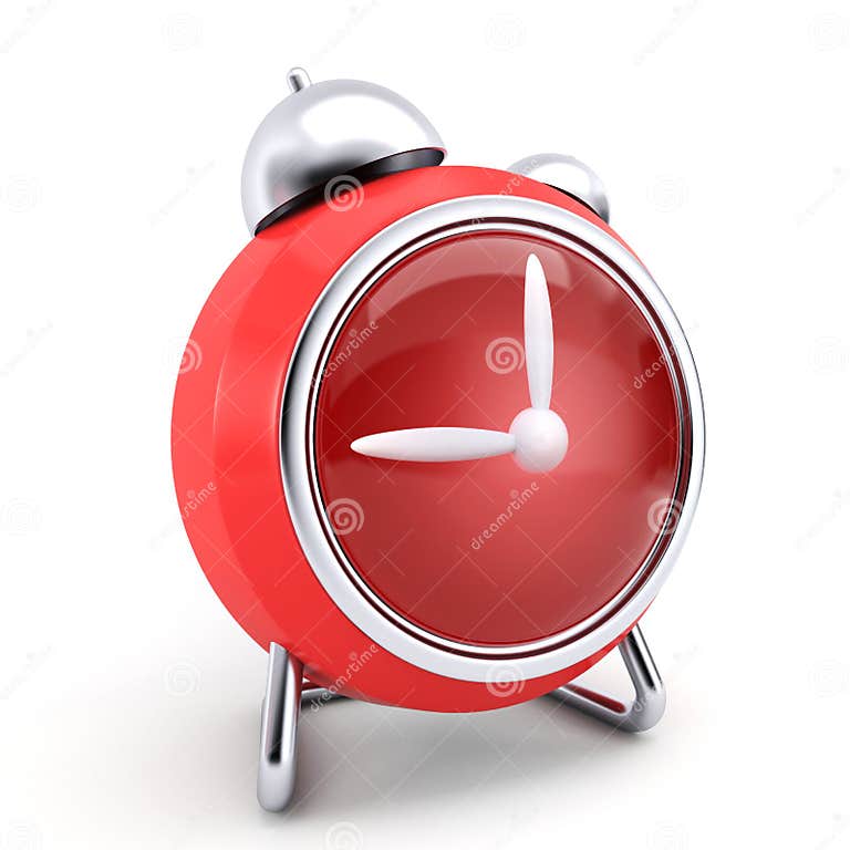 Red clock stock illustration. Illustration of beauty, metal - 4003948