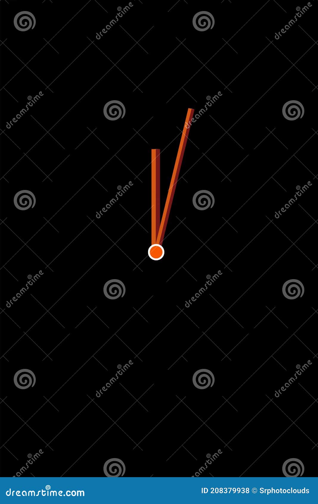 Red Clock Time Indicator Mobile Wallpaper Background Stock Illustration ...