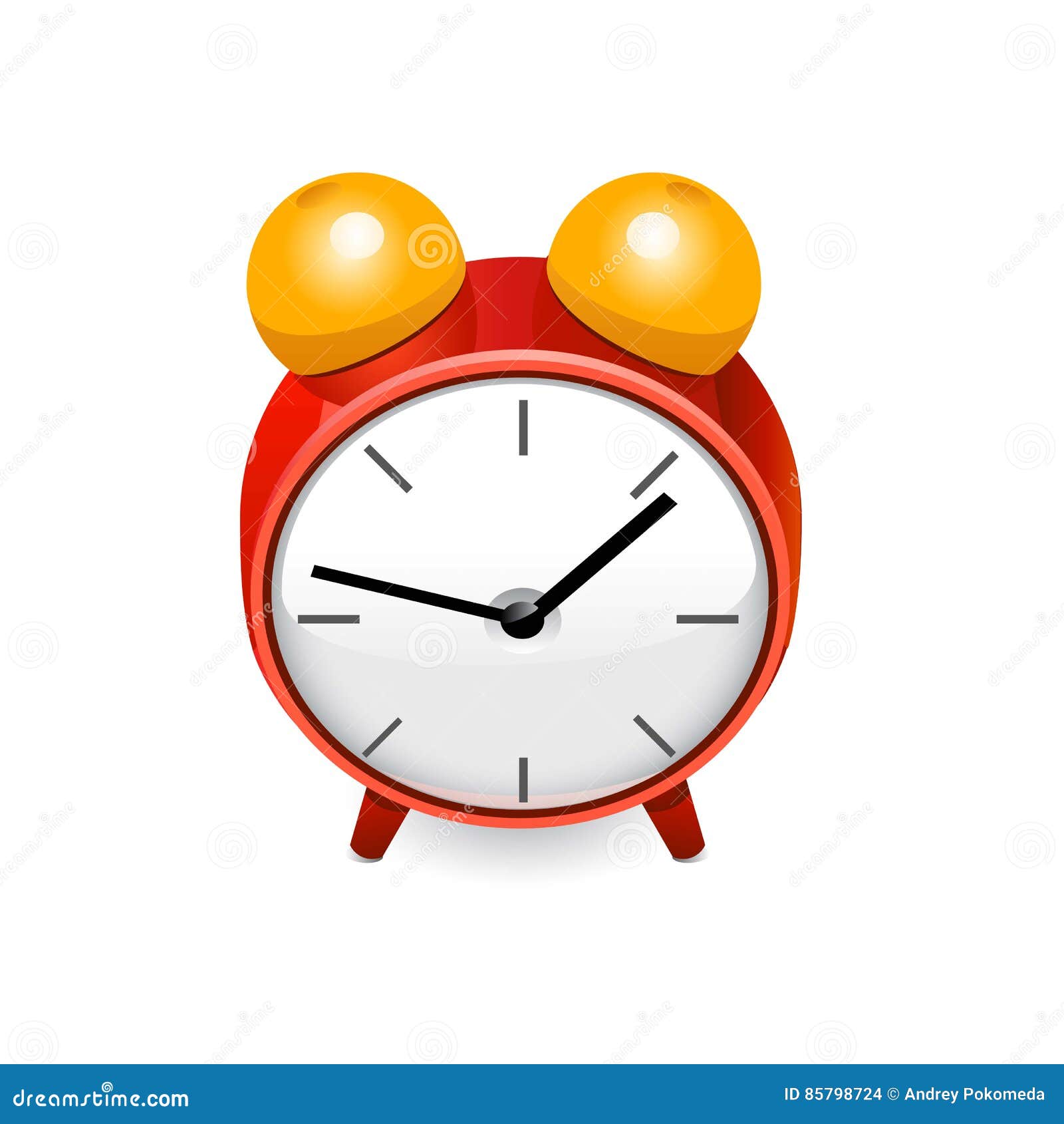 Red clock. Vector stock vector. Illustration of sign - 85798724