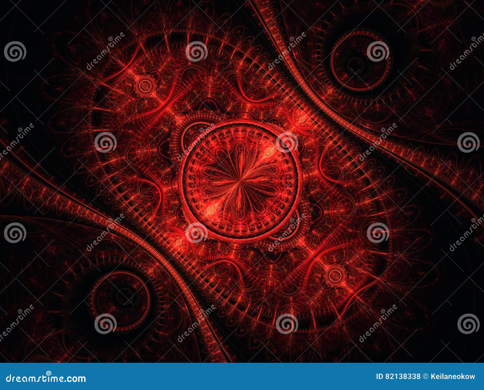Red Clockwork Pattern, Time Machine Stock Illustration - Illustration ...