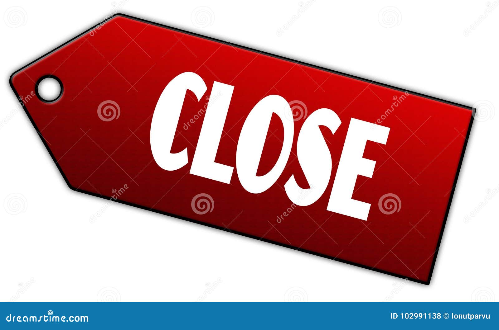 Red CLOSE label. stock illustration. Illustration of alert - 102991138