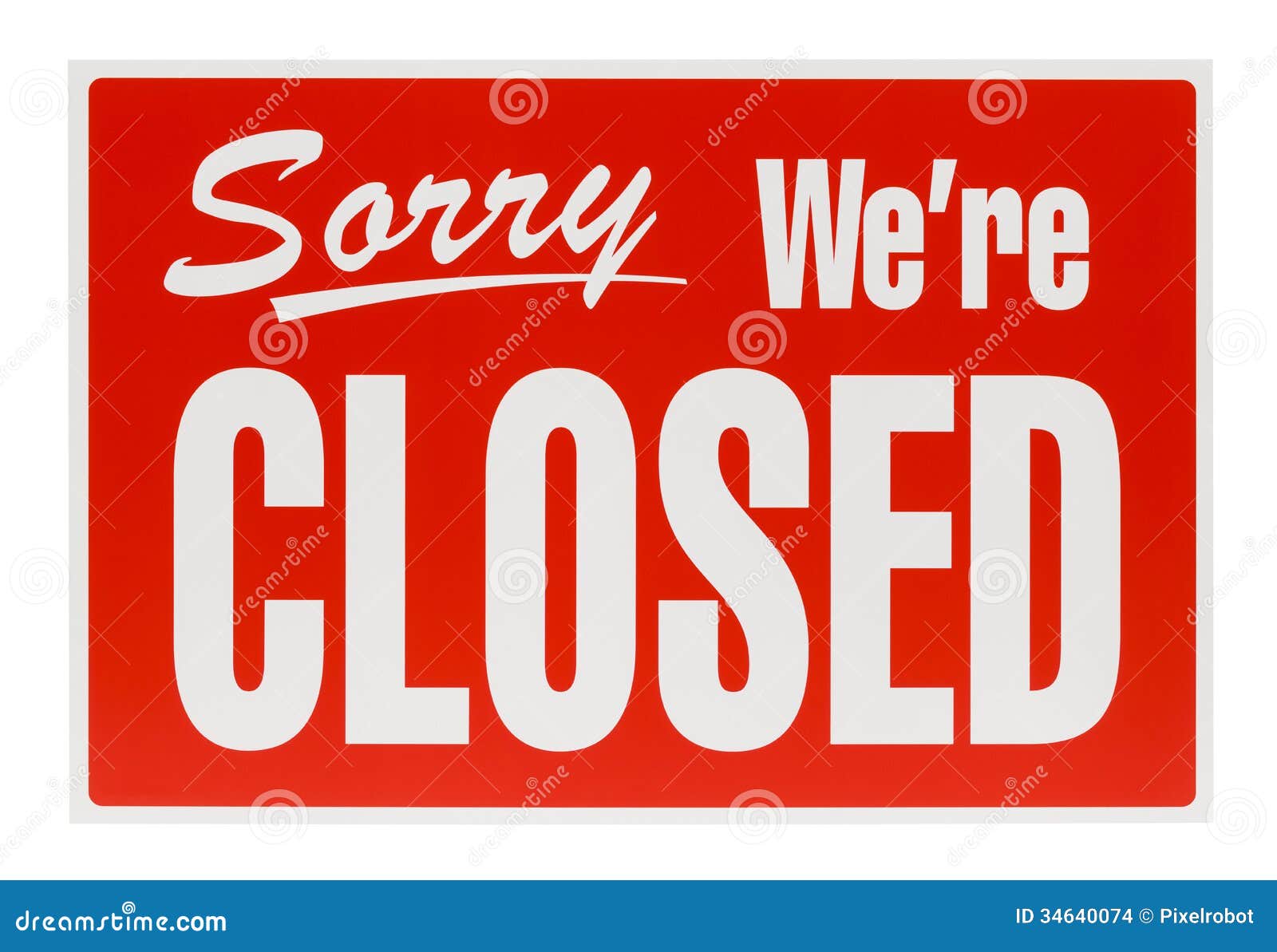 Red Closed Sign Stock Images - Image: 34640074
