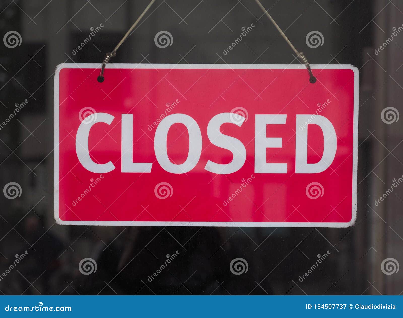 Red closed sign stock image. Image of window, show, closed - 134507737