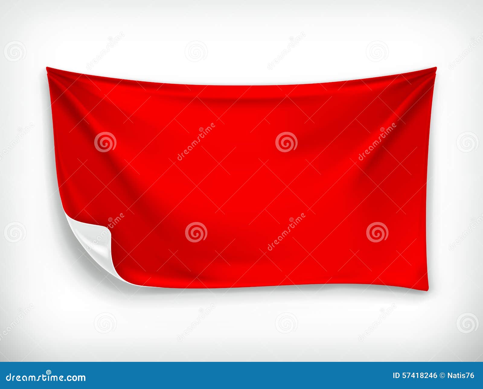 Red cloth banner stock vector. Illustration of cloth - 57418246