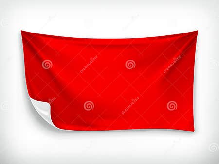 Red cloth banner stock vector. Illustration of cloth - 57418246