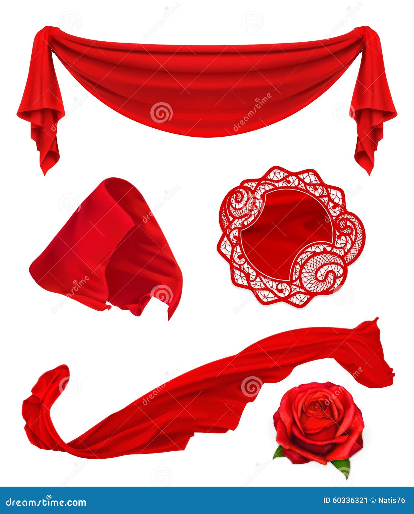 Red cloth illustration stock vector. Illustration of curve - 60336321