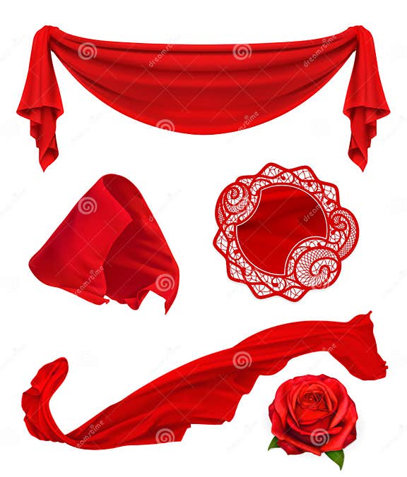 Red cloth illustration stock vector. Illustration of curve - 60336321