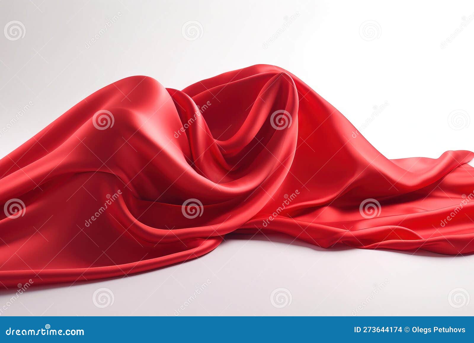 A Red Cloth is Laying on the Floor on a White Surface with a White Back ...