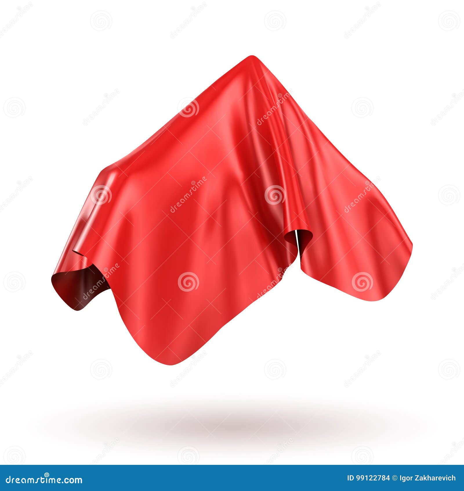 Red Cloth, Vector Illustration Stock Vector - Illustration of flowing ...