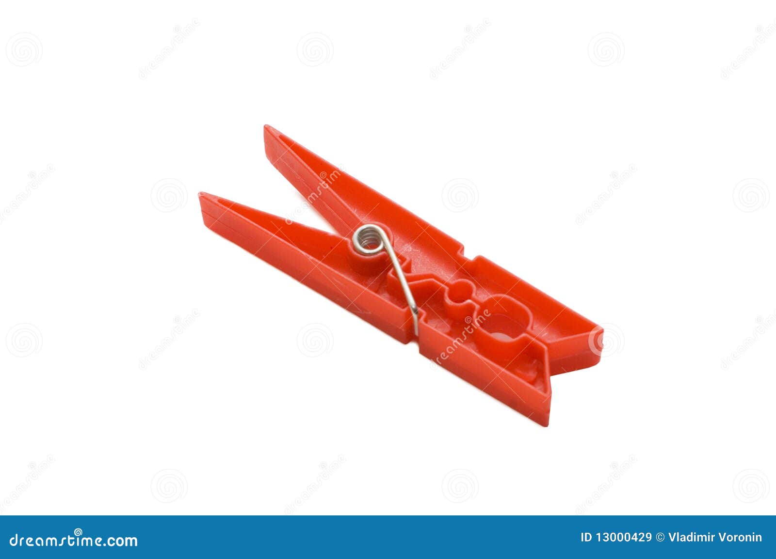 Red Clothespin Isolated Over White Stock Image - Image of binder ...