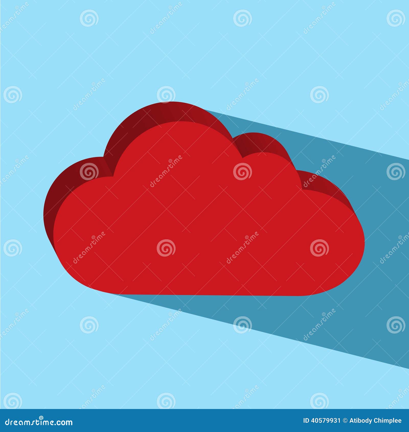 Red cloud icon stock illustration. Illustration of cloud - 40579931