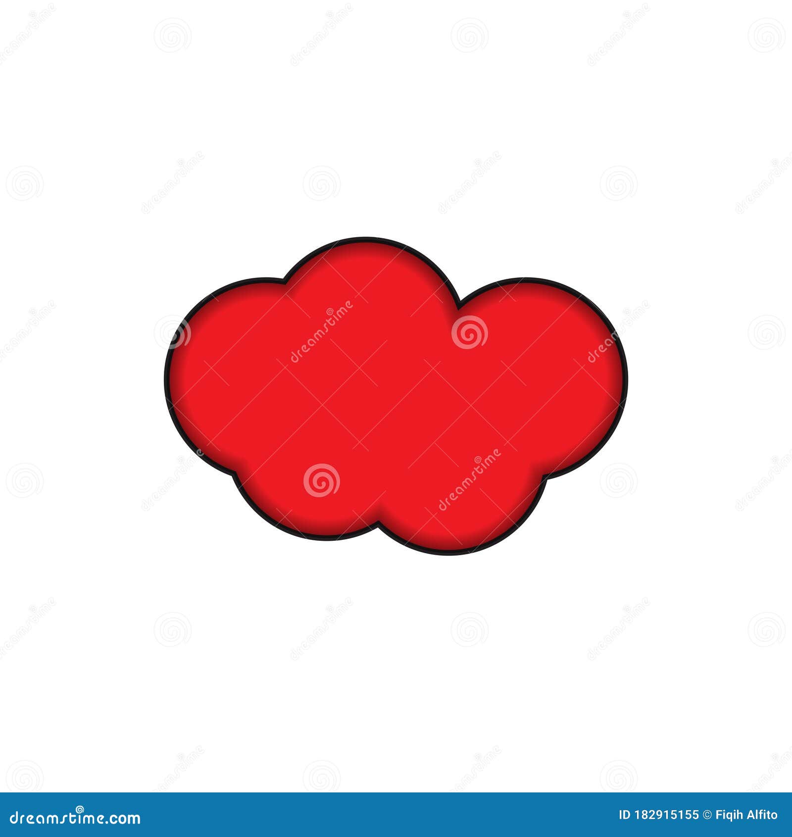 Red Cloud Papercut Design. Editable Color. Vector Eps.10 Stock Vector ...