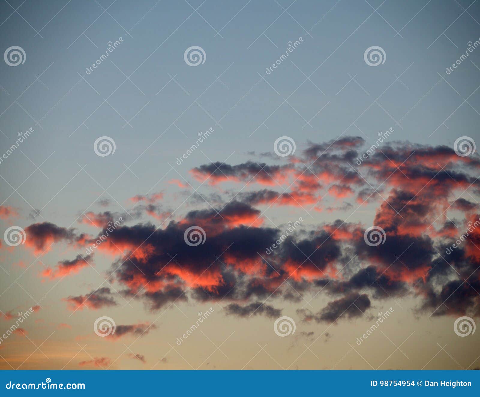 Red clouds at dawn stock photo. Image of dawn, cloudy - 98754954