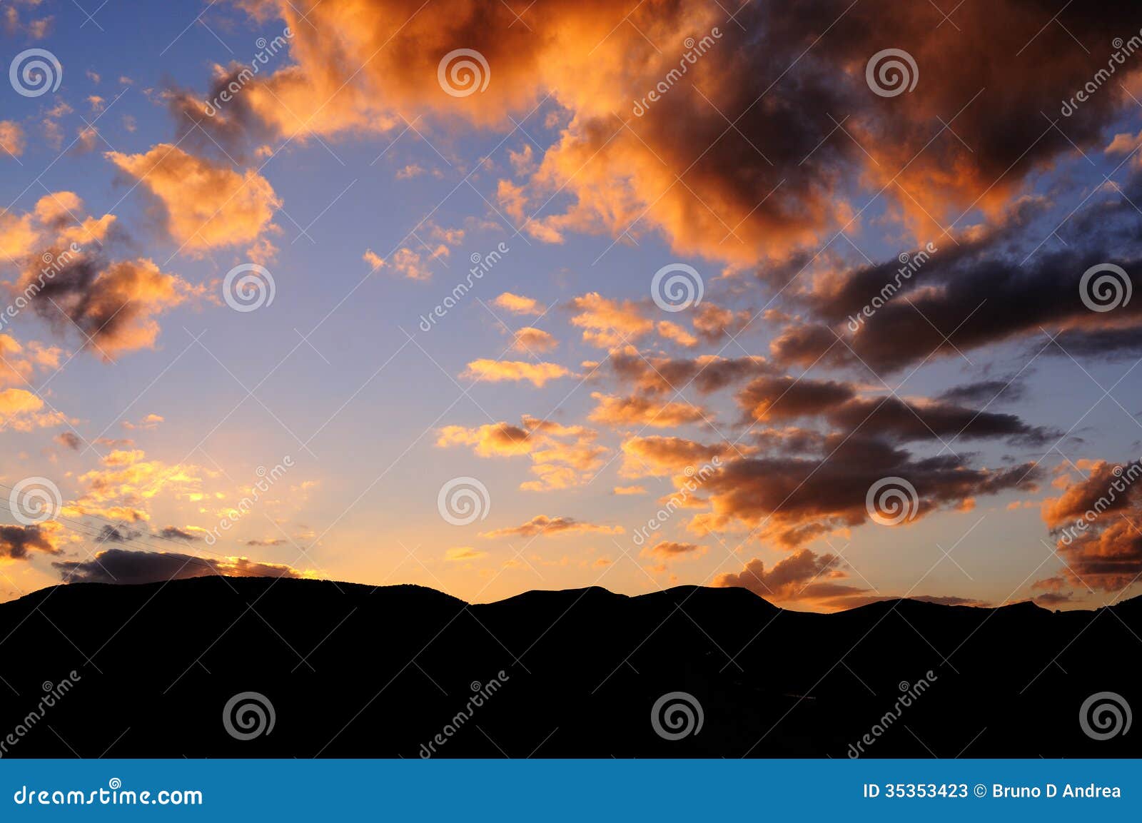 Red clouds at sunset stock image. Image of golden, clouds - 35353423