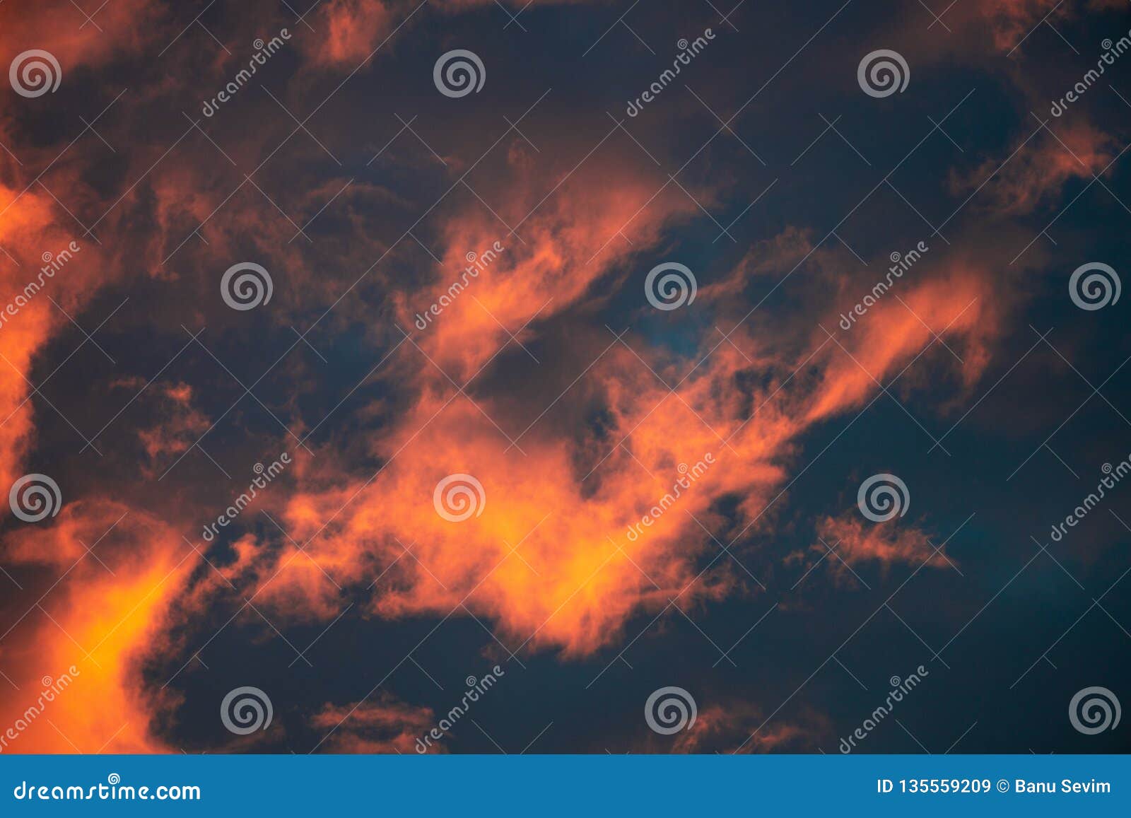 Red clouds at sunset stock image. Image of cloudy, dawn - 135559209
