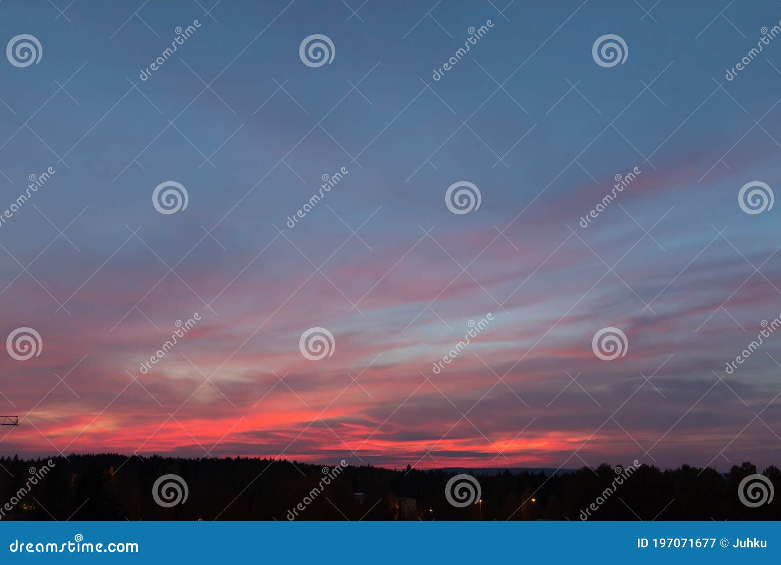 Red Clouds Sunset Sky Landscape Stock Image - Image of pattern, light ...