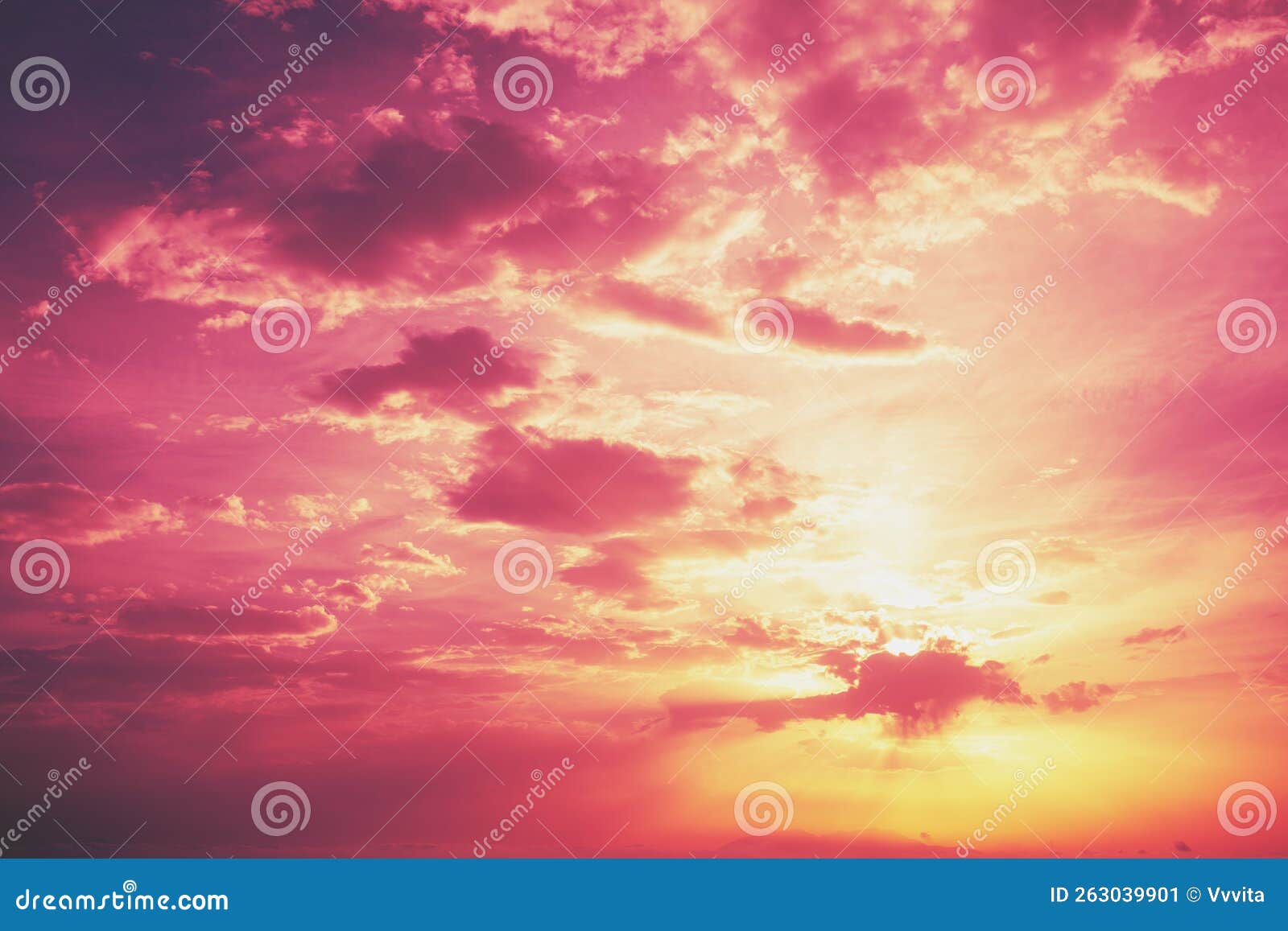 Red cloudy sky at sunset stock image. Image of orange - 263039901