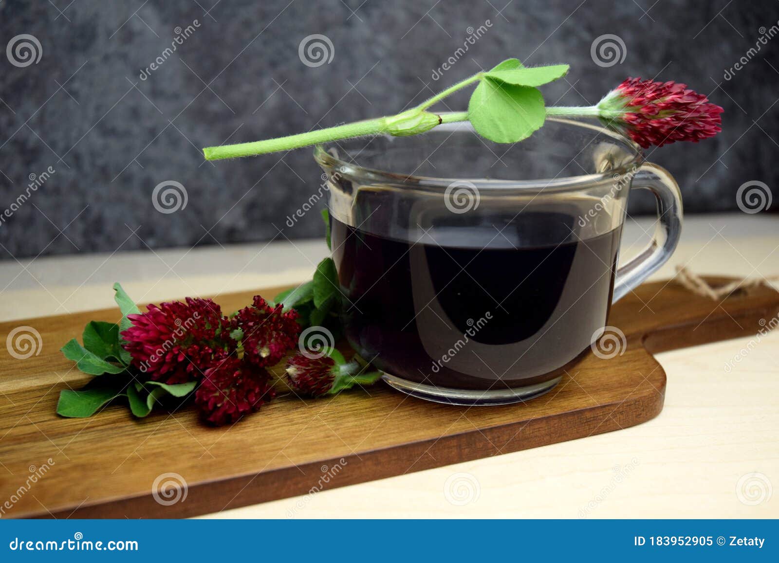 Red Clover Tea Organic Bio Healthy Stock Image - Image of medicinal ...