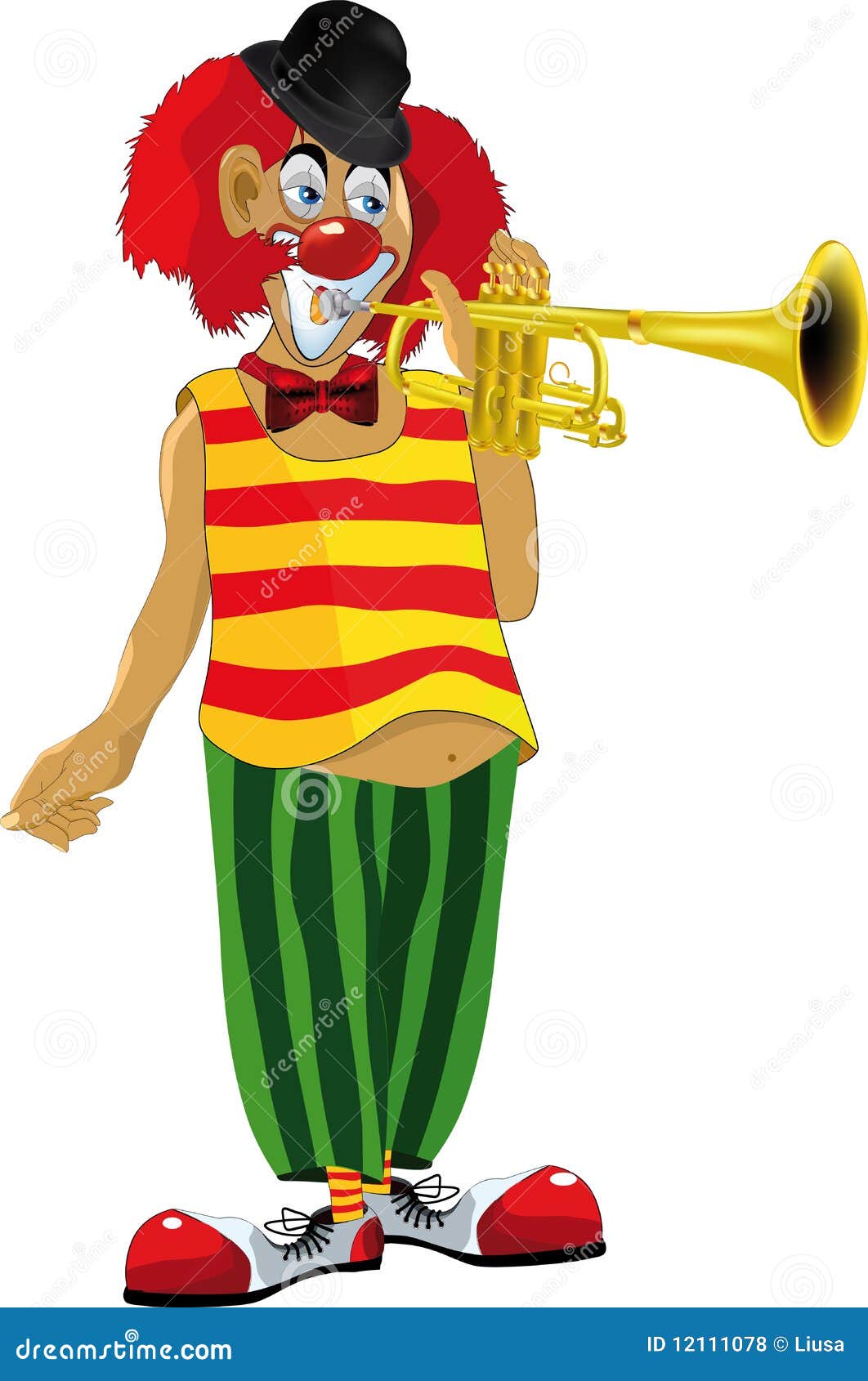 Red clown stock vector. Illustration of child, male, hobbies - 12111078