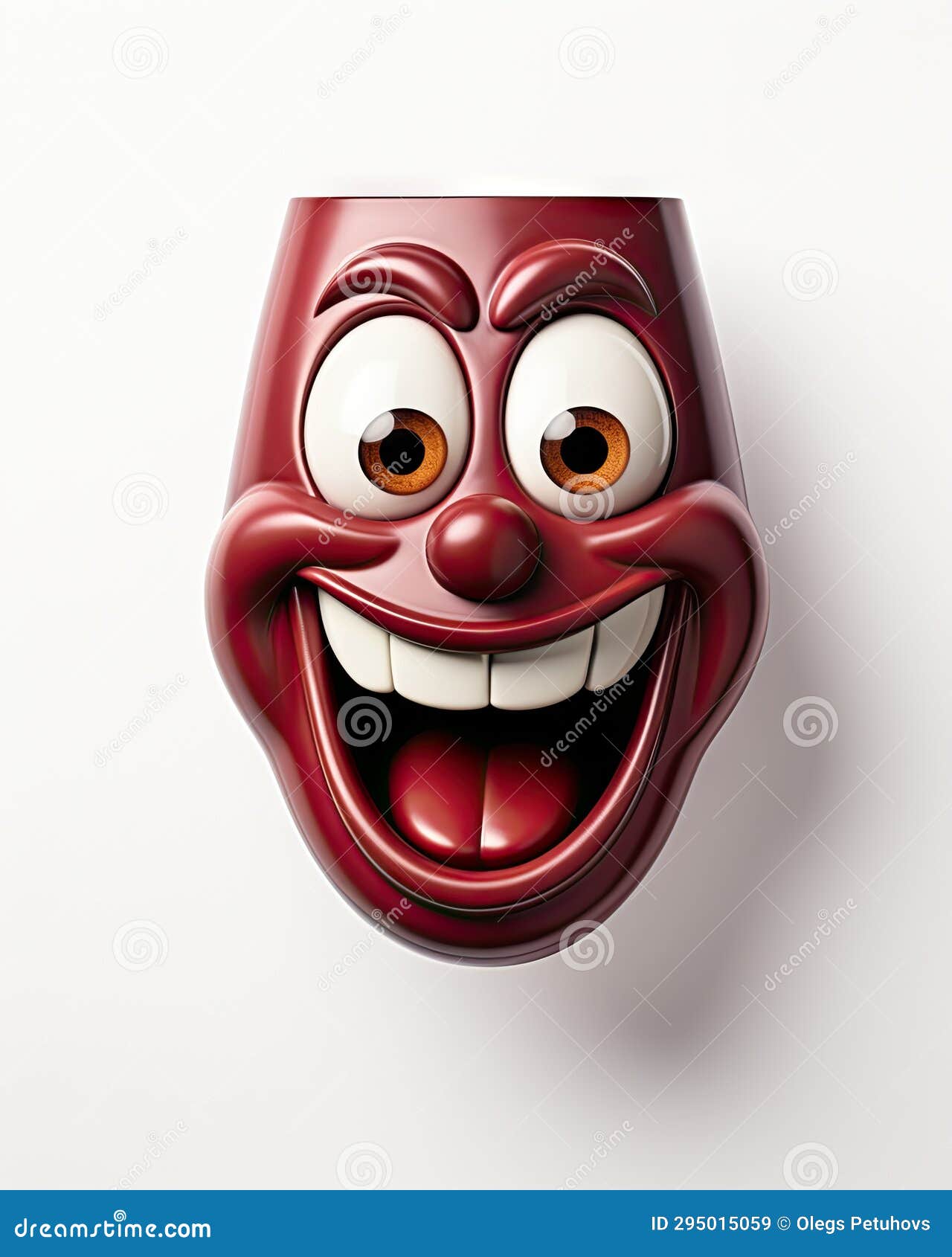 A Red Clown Mask with a Big Smile on it S Face. Generative Ai Stock ...