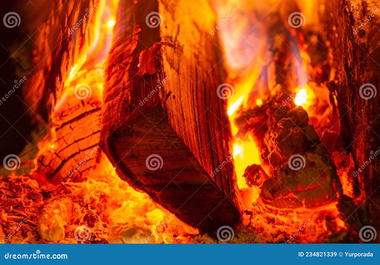 Red Coals from a Burnt Fire Made of Wood. Metal Mining and Processing ...