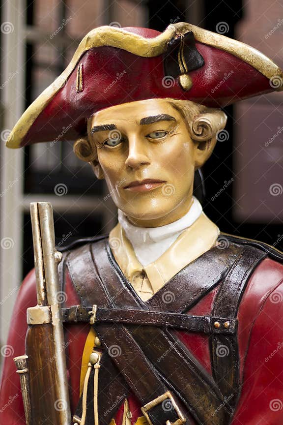 Red Coat Soldier stock image. Image of statue, english - 19423673