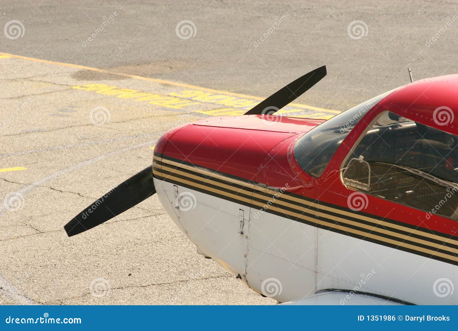 Red Cockpit stock photo. Image of runway, propeller, tarmac - 1351986