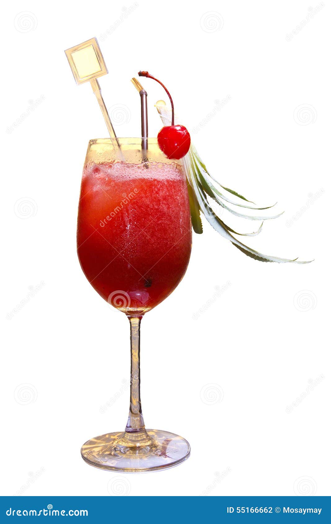 Red cocktail with cherry stock photo. Image of cocktail - 55166662