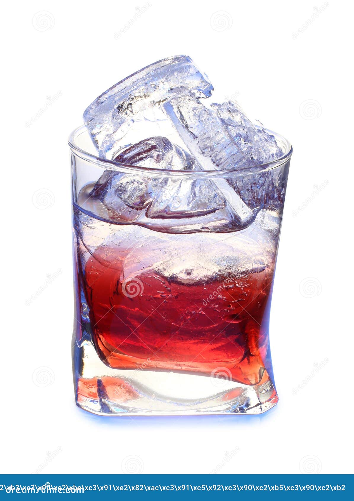Red cocktail cup and ice stock photo. Image of refreshment - 24438240